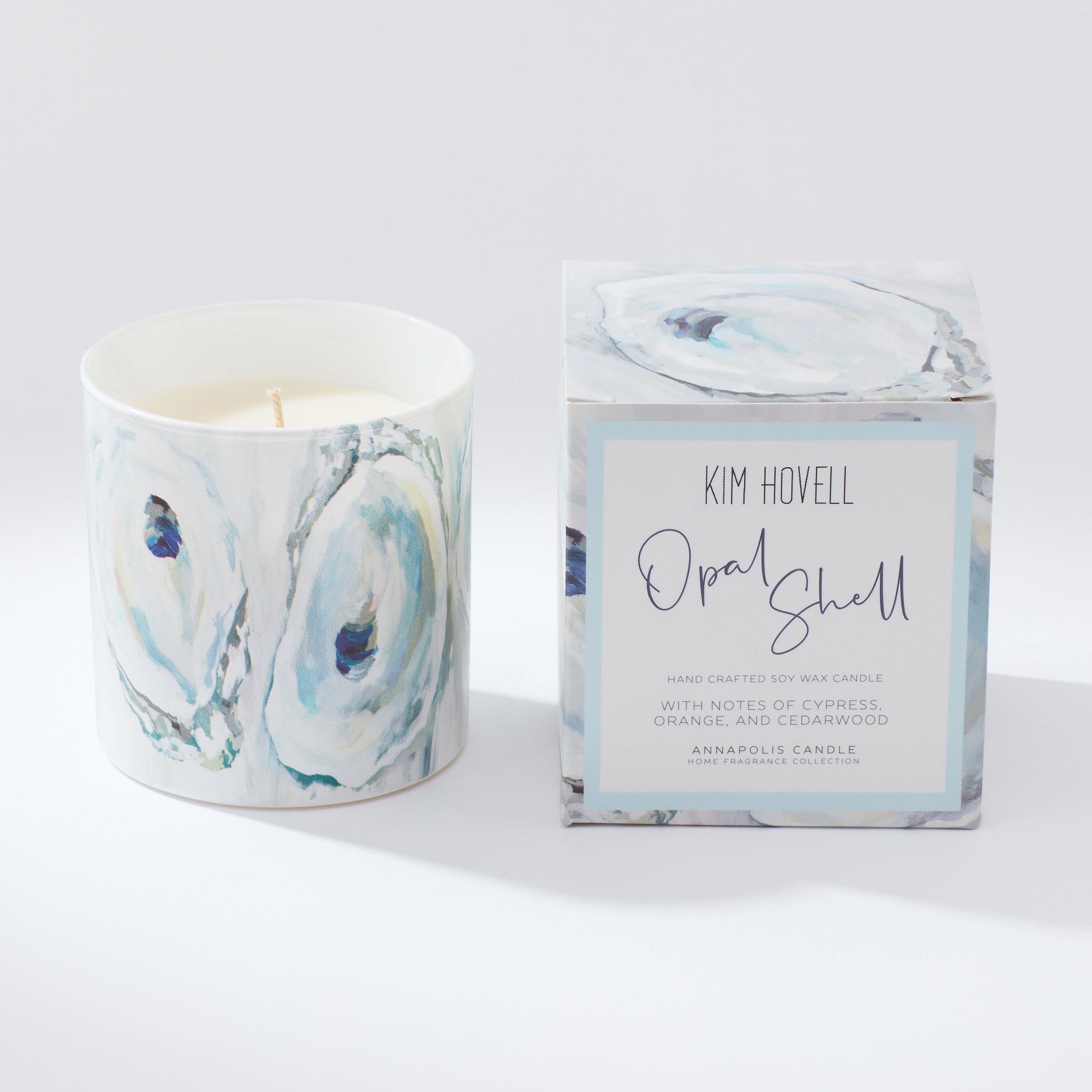 Opal Shell Boxed Candle - Kim Hovell Collection– At Home Designs of ...